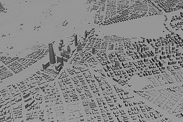 Santiago city Chile 3d model 60km