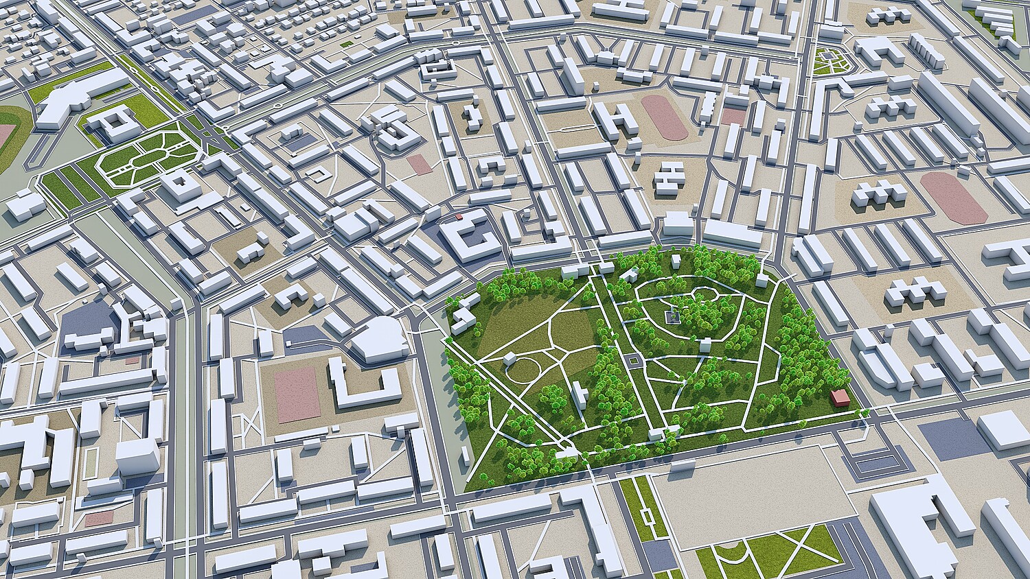 Tolyatti city Russia 3d model 60km
