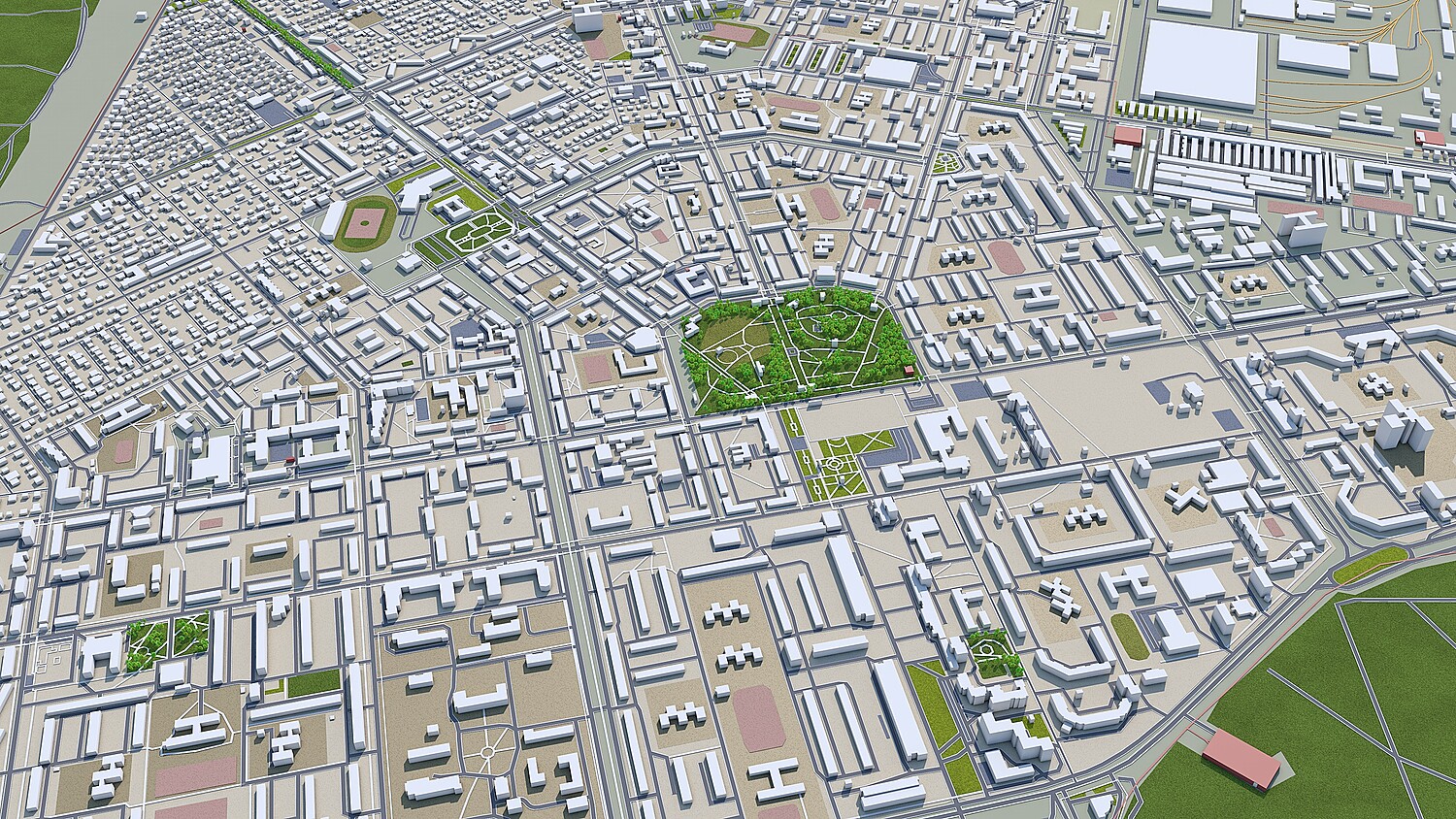 Tolyatti city Russia 3d model 60km