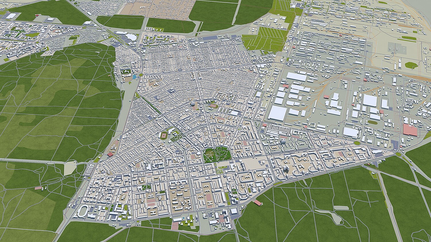 Tolyatti city Russia 3d model 60km