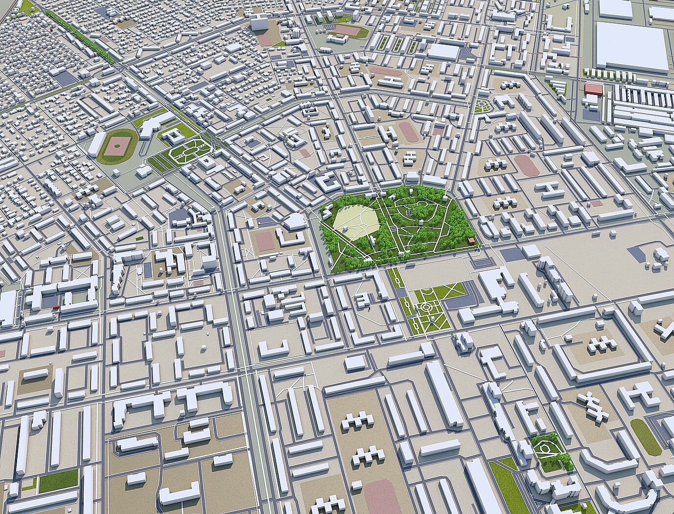 Tolyatti city Russia 3d model 60km