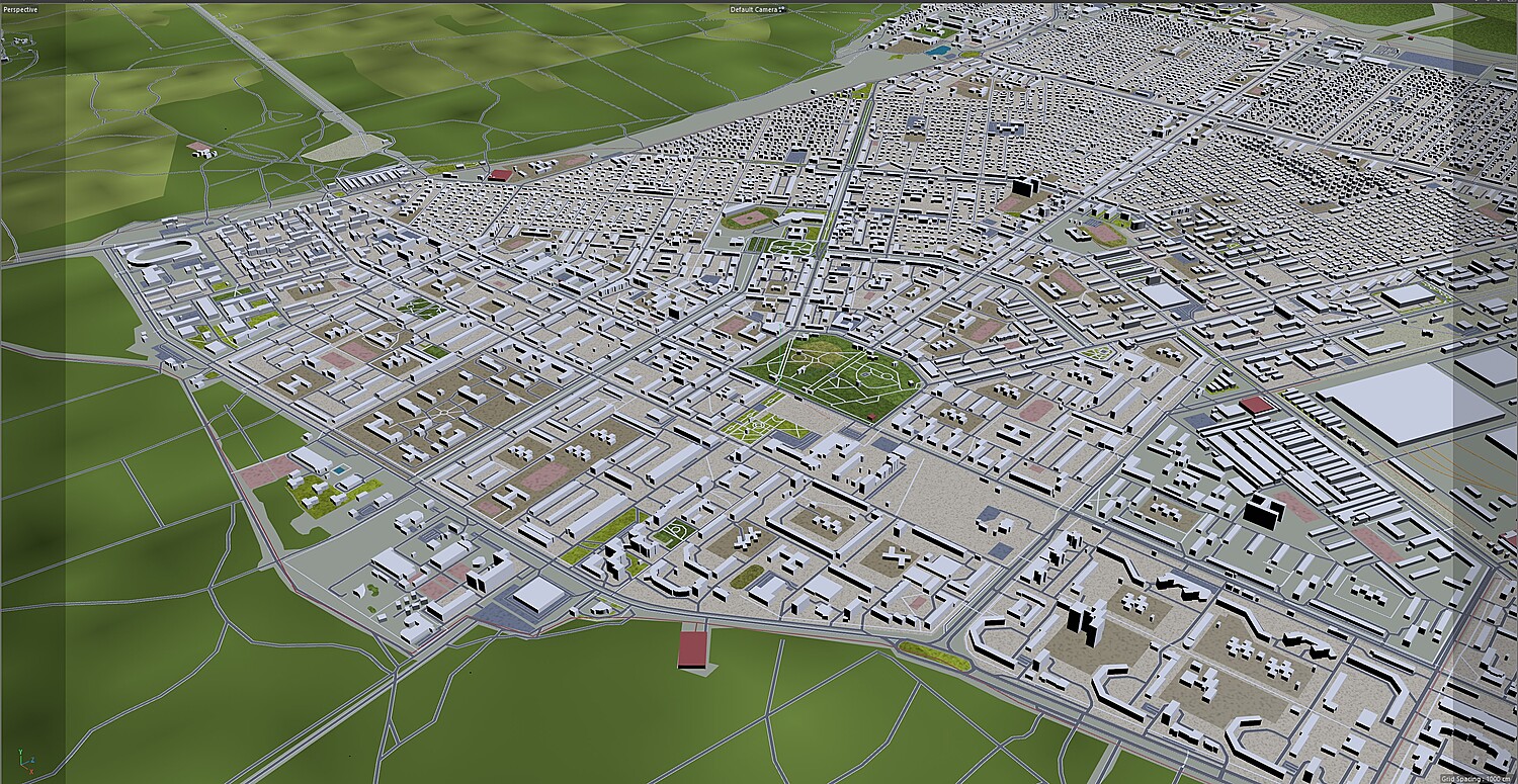 Tolyatti city Russia 3d model 60km