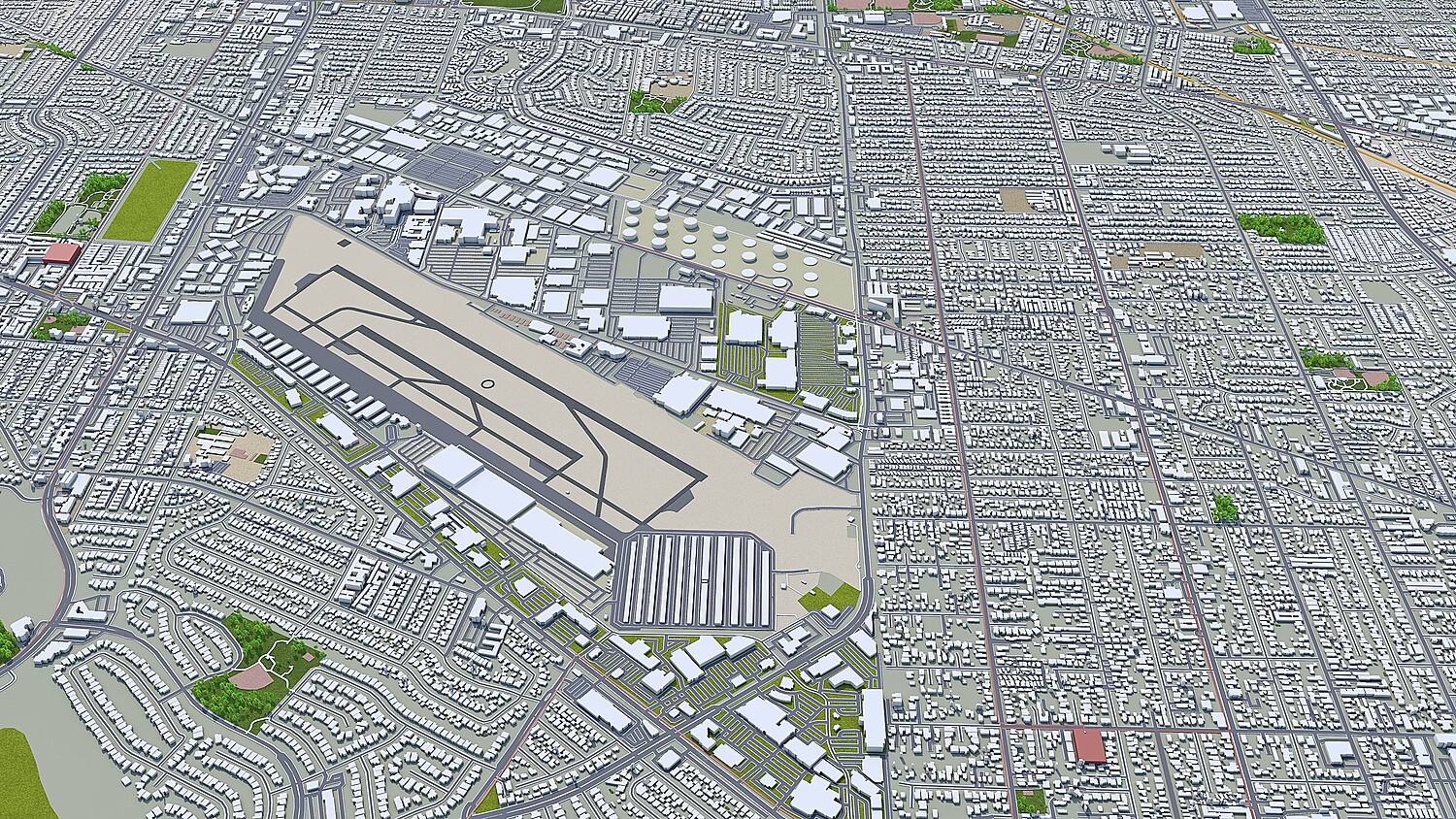 Torrance city California USA 3d model 30km