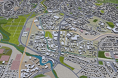 Windhoek city Namibia 3d model 40km