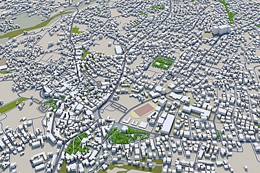 Paphos city Cyprus 3d model 30km