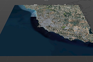 Paphos city Cyprus 3d model 30km