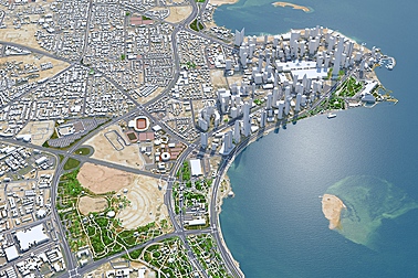 Qatar city 3d model 200km