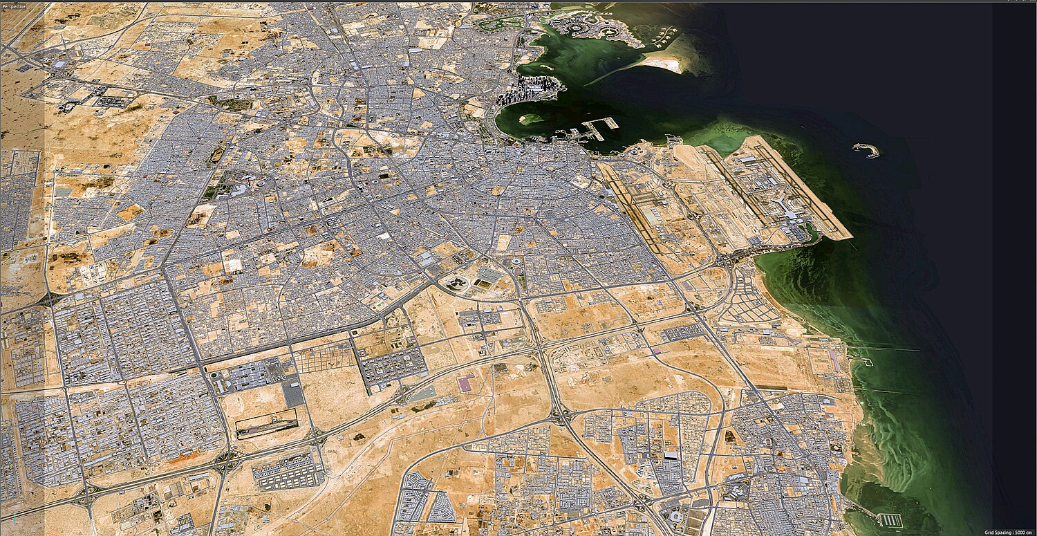Qatar city 3d model 200km