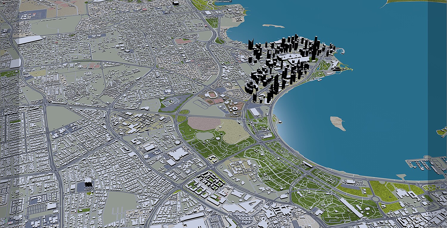 Qatar city 3d model 200km