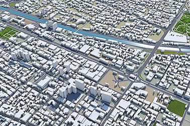 Shiraz city Iran 3d model 80km