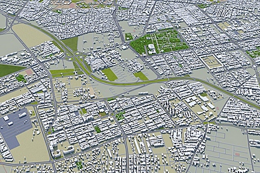 Shiraz city Iran 3d model 80km