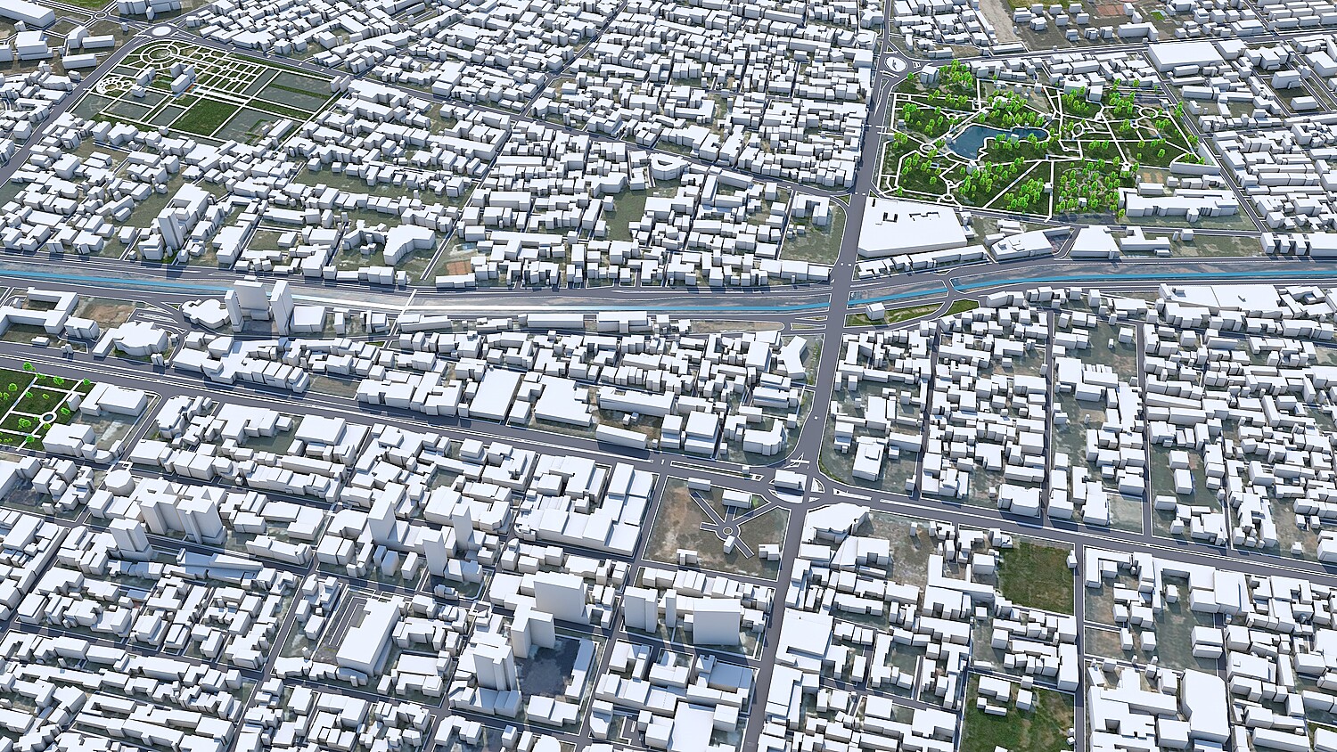 Shiraz city Iran 3d model 80km