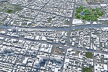 Shiraz city Iran 3d model 80km