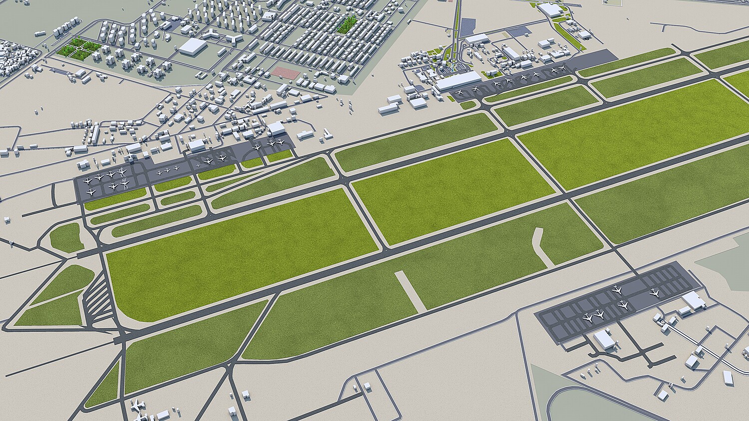 Shiraz city Iran 3d model 80km