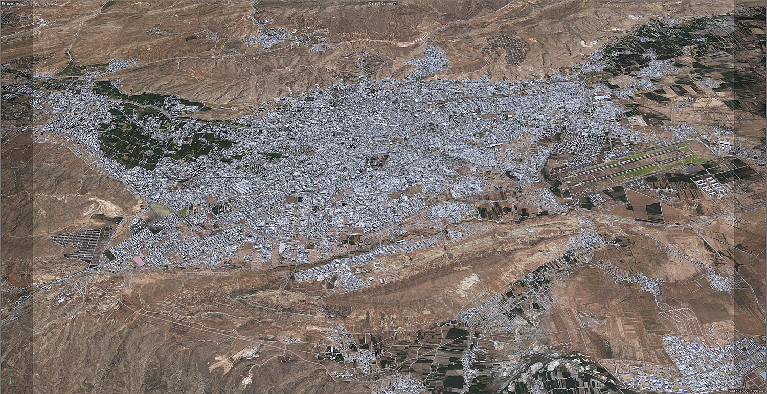 Shiraz city Iran 3d model 80km