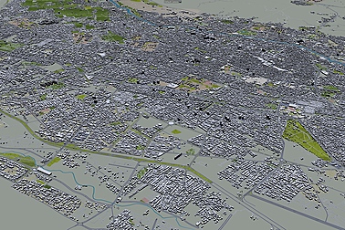 Shiraz city Iran 3d model 80km
