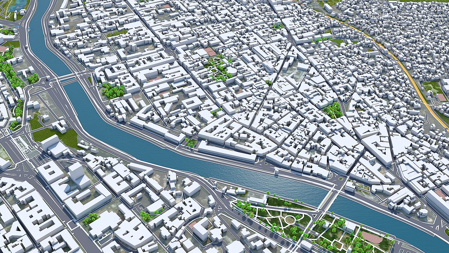 Tbilisi city Georgia 3d model 60km