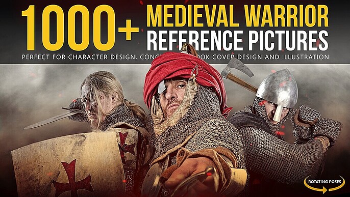 7 Warrior Poses Reference Packs for Movement and Ferocity - Cubebrush