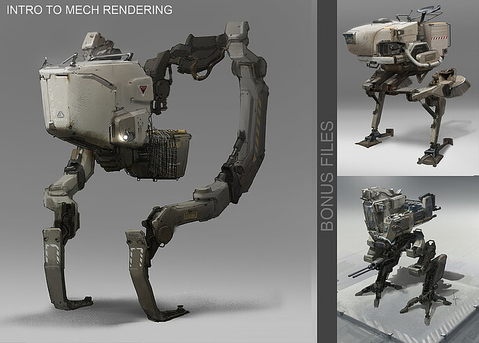 6 Mech Design and Rendering Assets for Digital Artists - Cubebrush