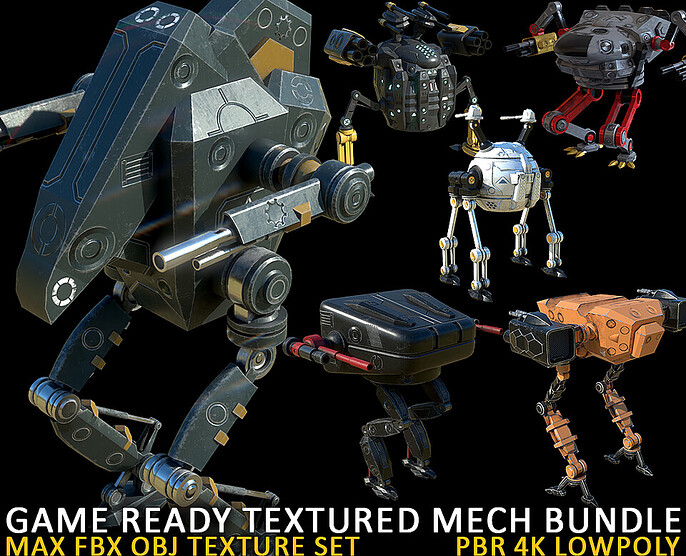 6 Mech Design and Rendering Assets for Digital Artists - Cubebrush
