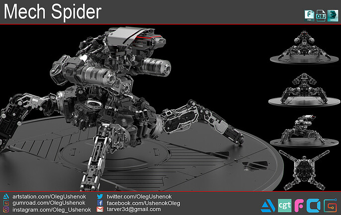 6 Mech Design and Rendering Assets for Digital Artists - Cubebrush